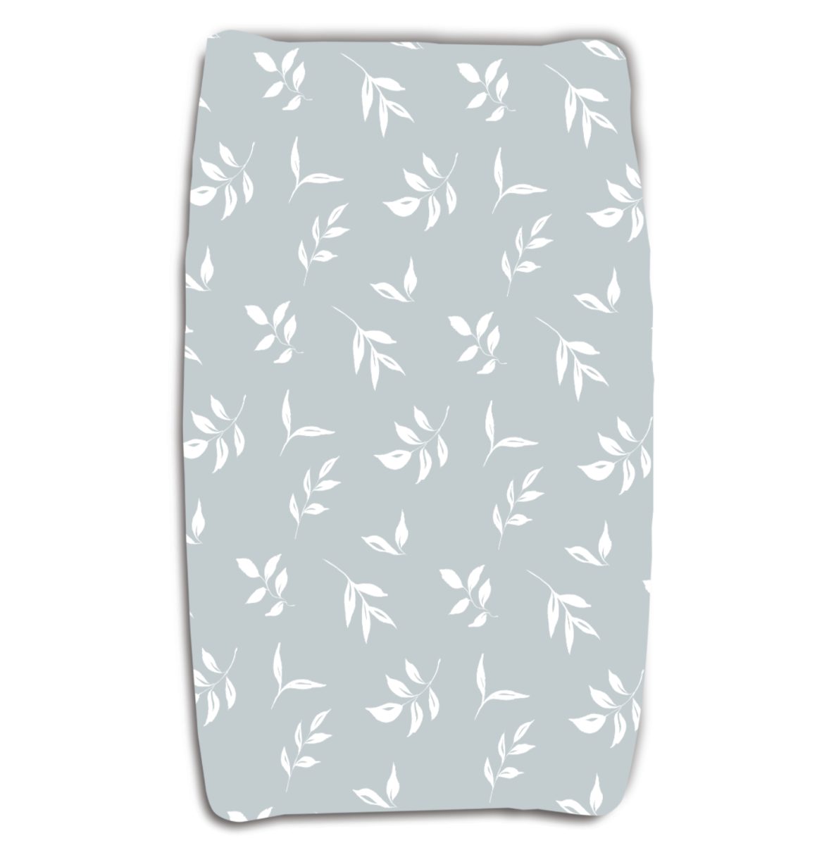 Blue & White Leaf Change Mat Cover - Aai Aai Baby