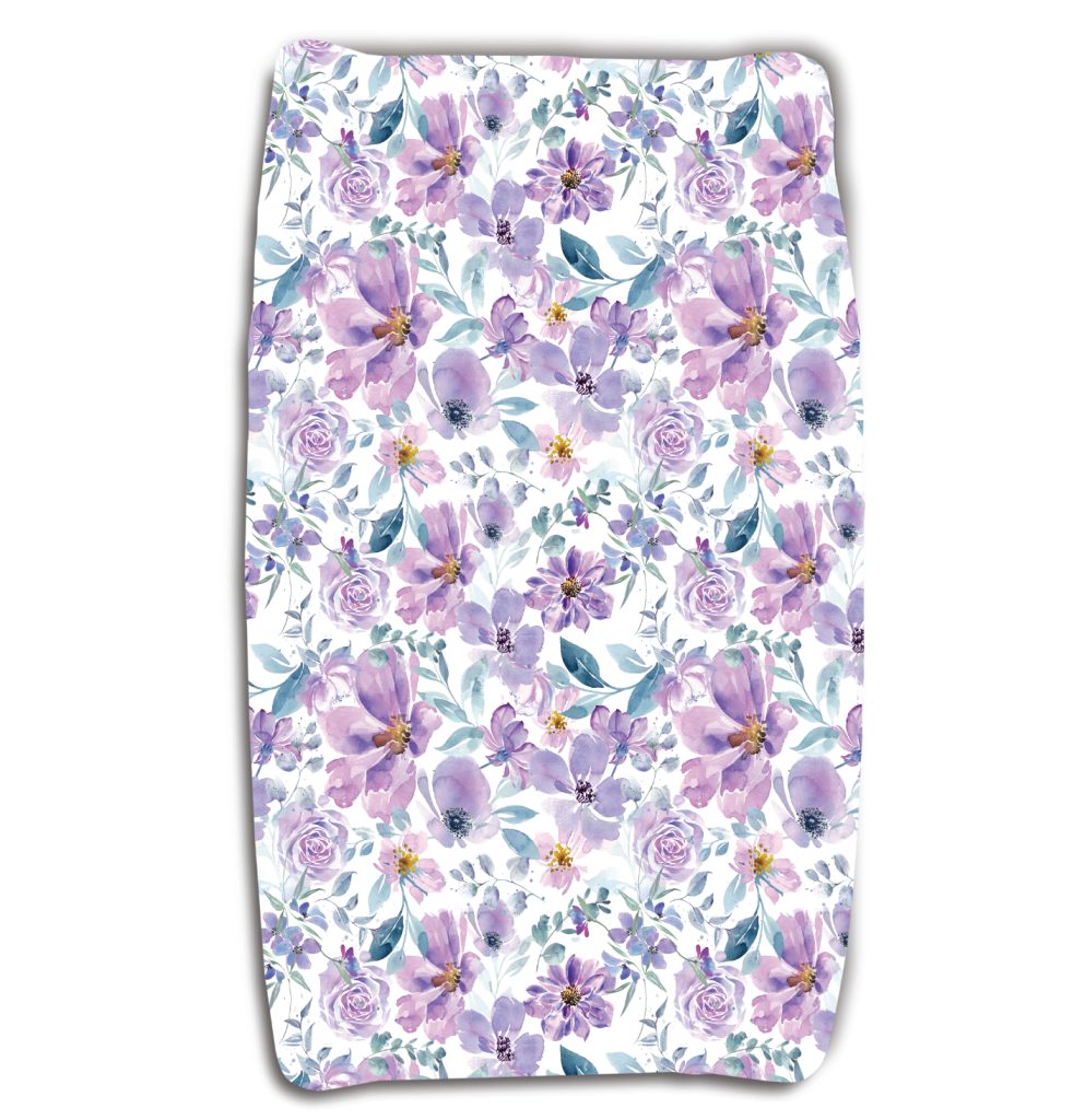 Purple Floral Change Mat Cover - Aai Aai Baby